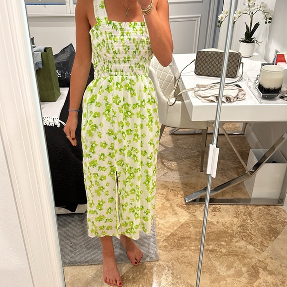 Wayf | Dresses | Wayf Dress Green And White Floral Size Small | Poshmark